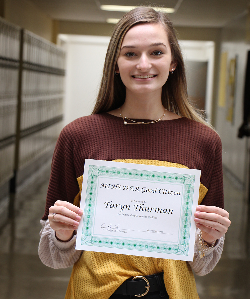 Thurman Selected as Mount Pleasant High School DAR Good Citizen – Mount ...