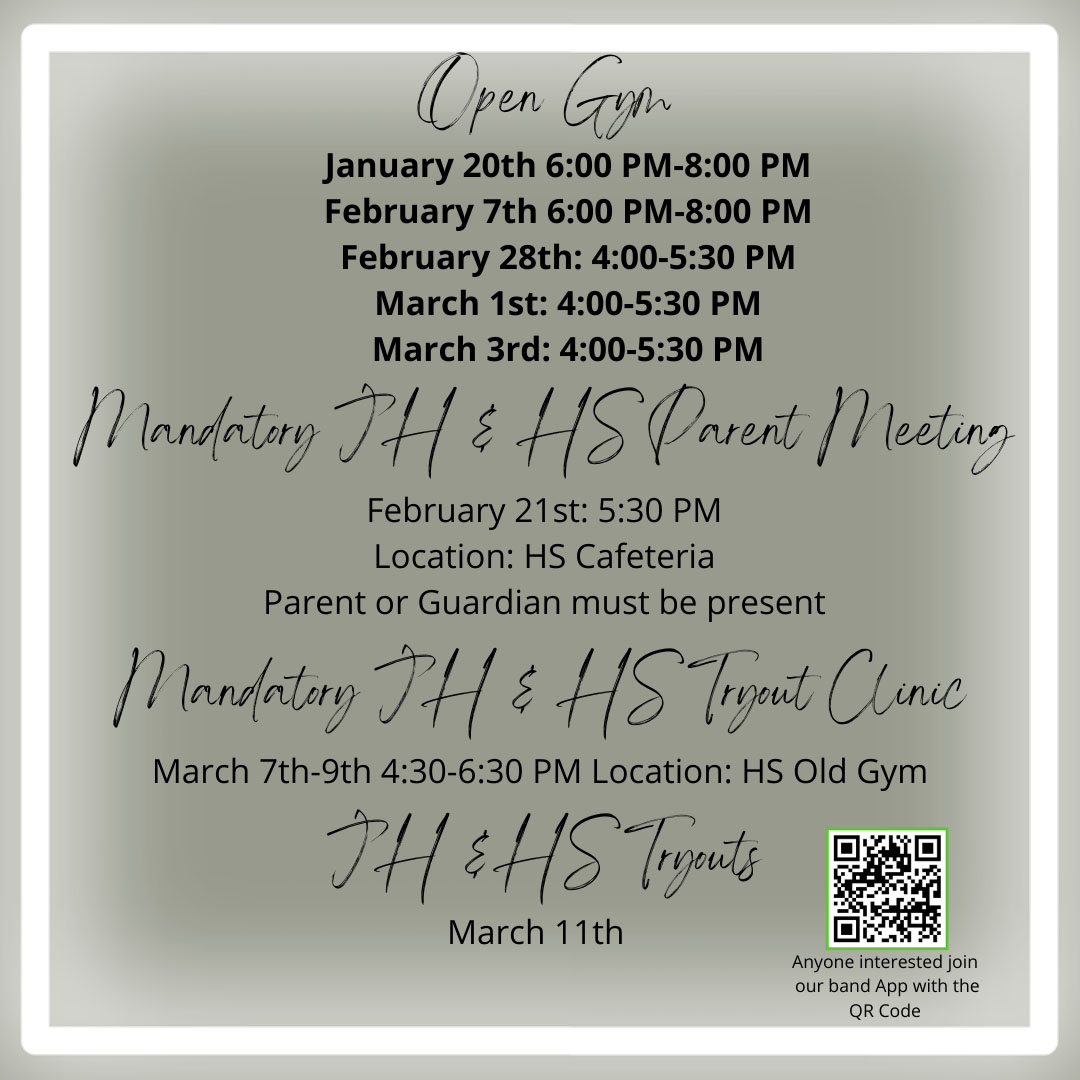 MPHS/MPJH Important Cheer Tryout Dates – Mount Pleasant Junior High School