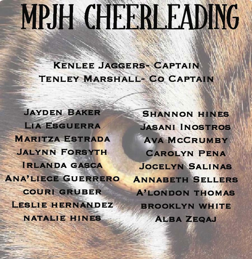2022-2023 MPJH Cheer – Mount Pleasant Junior High School
